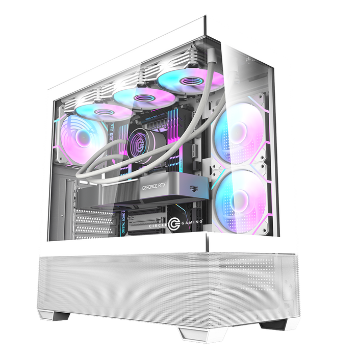 Defender ZX3 Mid-Tower Gaming Cabinet - White | Stylish & Efficient Case