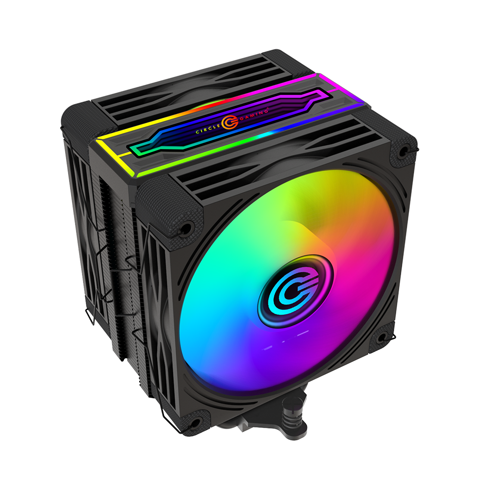 4P DUO ARGB Black Gaming CPU Cooler | Dual Fan with RGB Lighting for ...