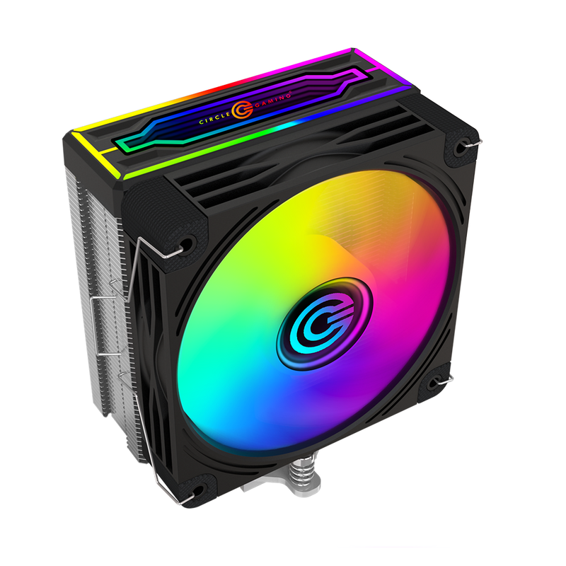 4P ARGB Silver Gaming CPU Cooler | Dual Fan with RGB Lighting ...