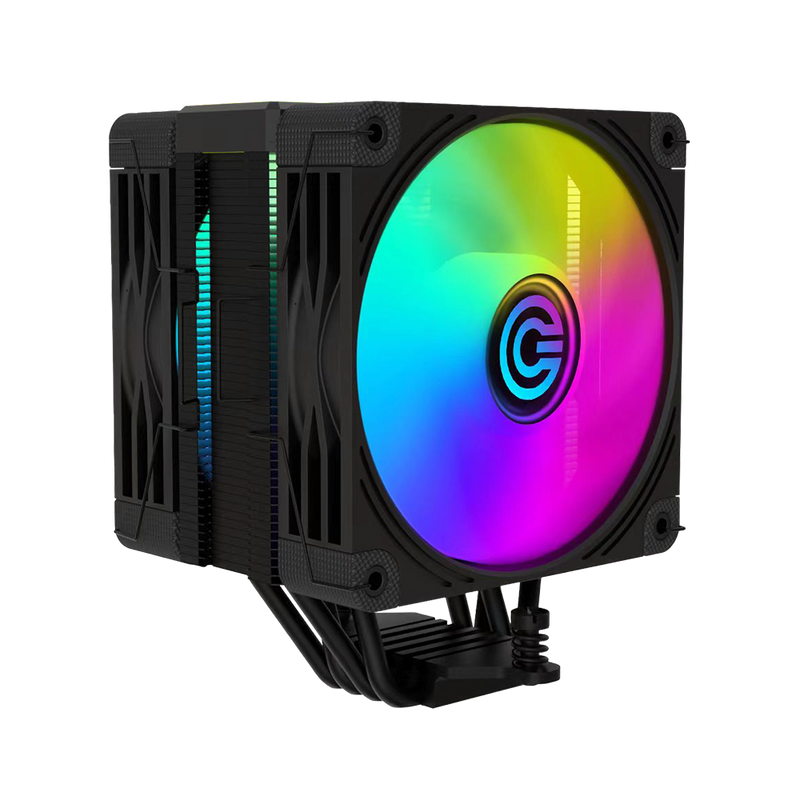 4P DUO ARGB Black Gaming CPU Cooler | Dual Fan with RGB Lighting for ...