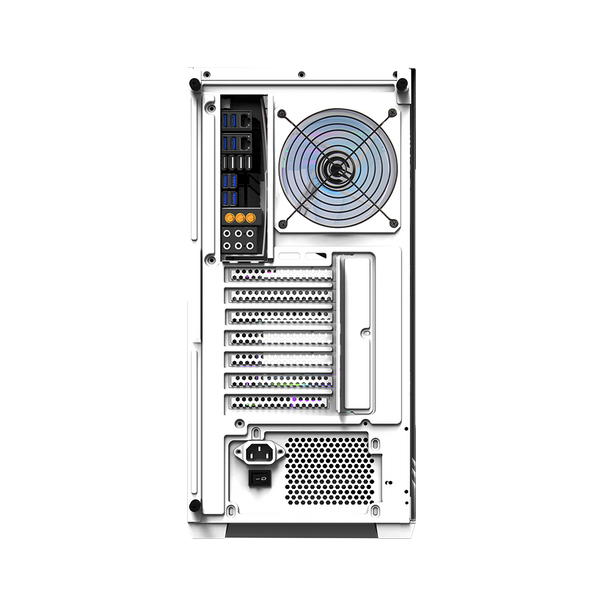 Defender ZX1 Mid-Tower Gaming Cabinet - White | Stylish & Efficient PC Case