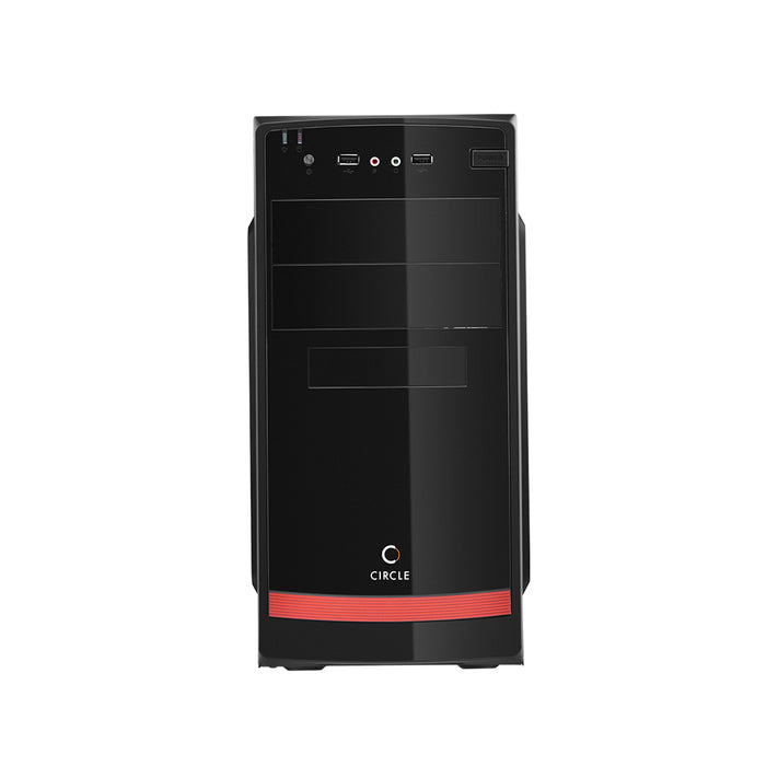 VERVE Micro-ATX CPU Cabinet - Black | Compact & Stylish with SMPS