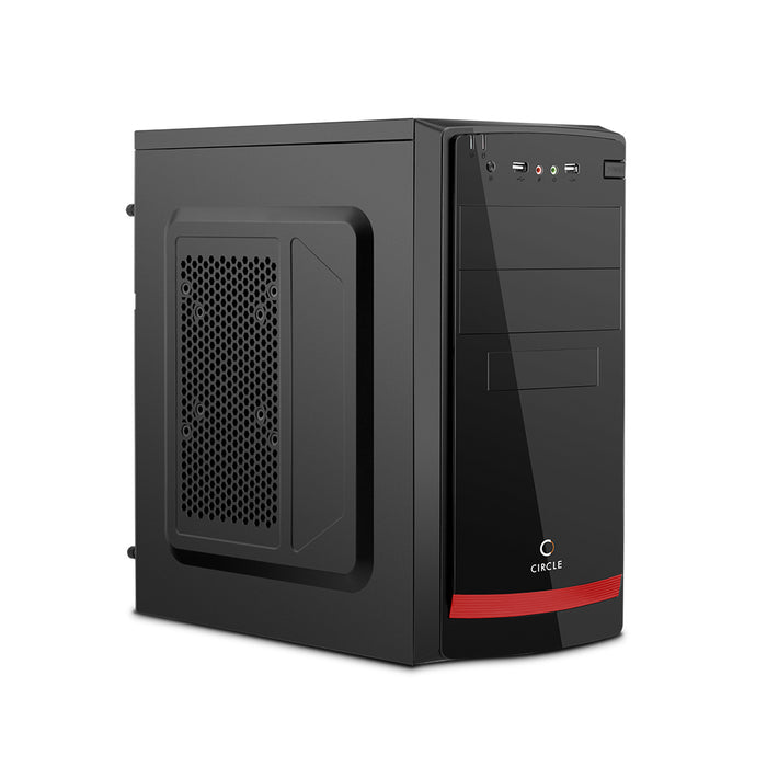 VERVE Micro-ATX CPU Cabinet - Black | Compact & Stylish with SMPS